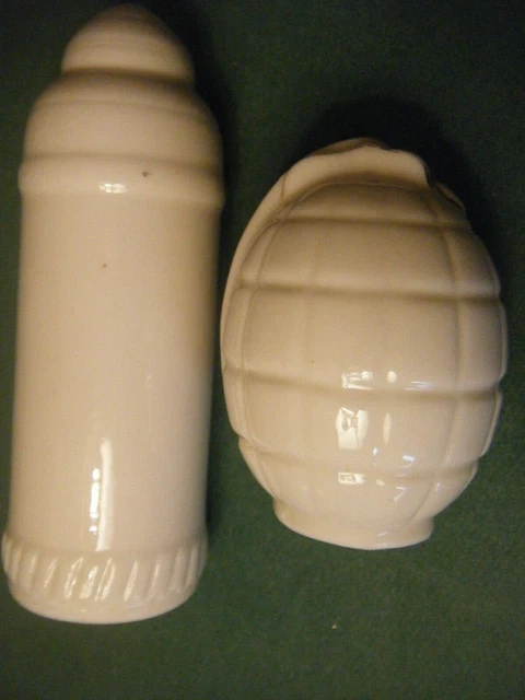 WW1 CRESTED CHINA W H GOSS Russian Shell & Arcadian Mills Hand Grenade ...