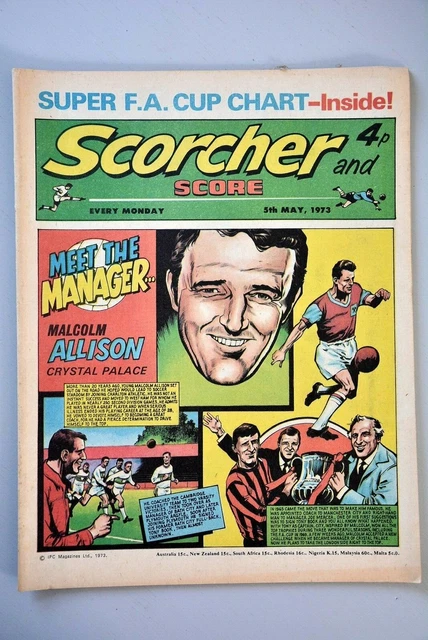 VINTAGE BRITISH FOOTBALL Comic, Scorcher and Score, 5 May 1973 £4.50 ...