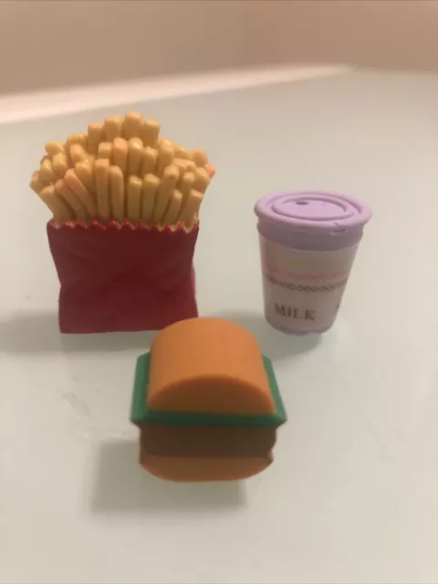 VINTAGE ERASERS AUSTRALIAN 80’s 3 X Retro MacDonalds Burger Fries ... VINTAGE ERASERS AUSTRALIAN 80’s 3 X Retro MacDonalds Burger Fries ...