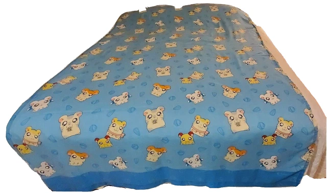 *RARE* VINTAGE HAMTARO Ham Ham Bed Spread Cover Sheet Character Anime ...