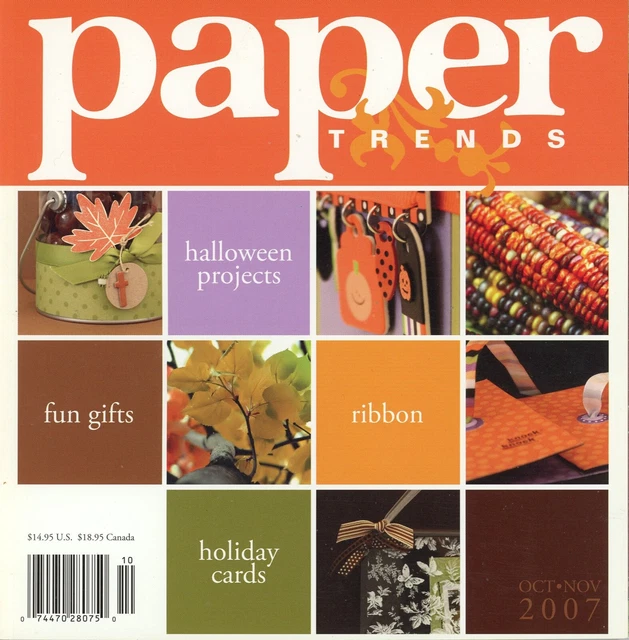PAPER TRENDS MAGAZINE, Papercrafts Volume 4, Issue 1, Oct/Nov 2007 £2. ...