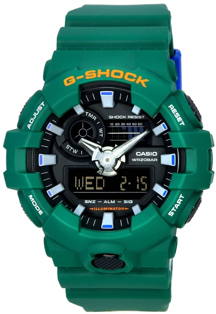 CASIO G-SHOCK COLORES Animados Populares Verde Cuarzo GA-700SC-3A Reloj ...