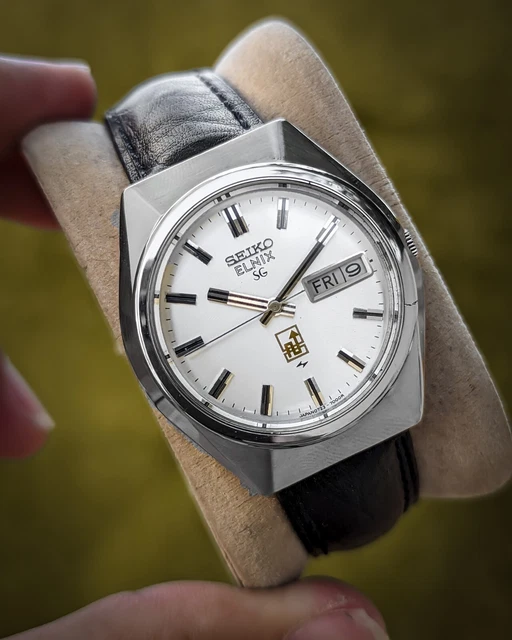 VINTAGE SEIKO ELNIX SG Rare Holographic Dial 0723-7000 28800 BPH JDM £ ...