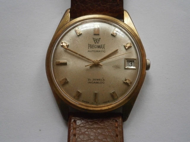 VINTAGE GENTS WRISTWATCH PRECIMAX automatic watch working need service ...