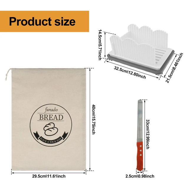 BREAD CUTTING GUIDE Plastic Homemade Bread Slicer Adjustable Width ...