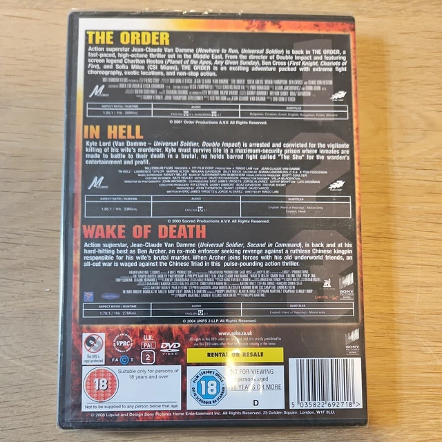 JEAN-CLAUDE VAN DAMME Collection - In Hell/The Order/Wake Of Death box ...