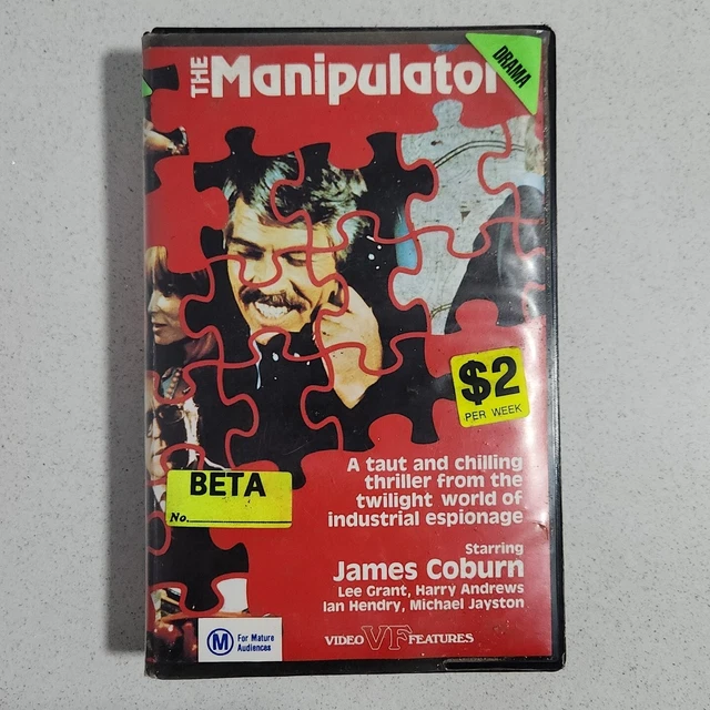THE MANIPULATOR VINTAGE Drama VHS BETA Cassette Tape Rated M JAMES ...