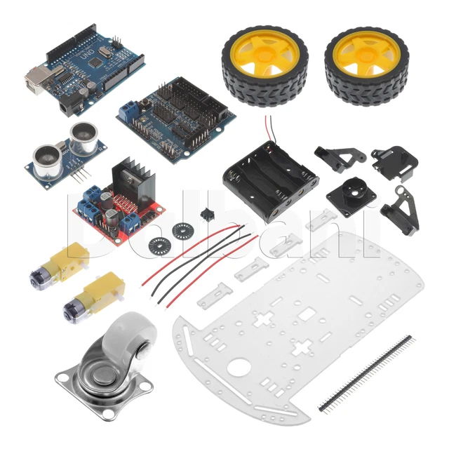 NEW 2WD PROGRAMMABLE Car Robot Starter Kit Arduino Compatible Smart Car ...
