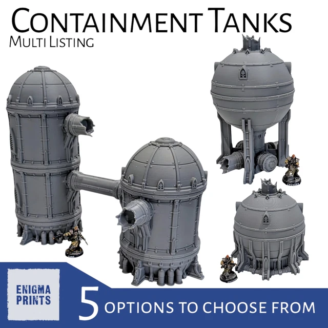 PROMETHIUM CONTAINMENT TANKS - 28mm 3D Printed Terrain for Tabletop ...