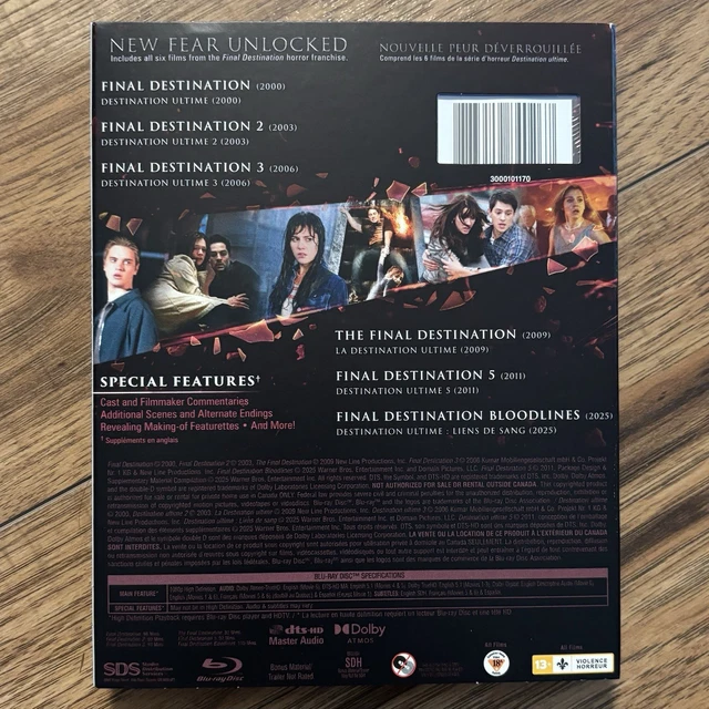 FINAL DESTINATION 6-FILM Collection (Blu-ray, 2025) “Factory Sealed” 🇨🇦 ...