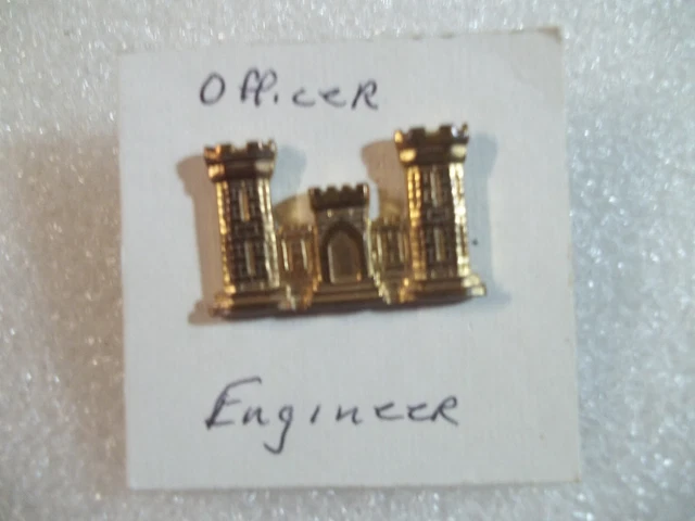 WW II ERA Army Officer's Engineer Corps Gilt Collar Insignia Pin $12.00 ...