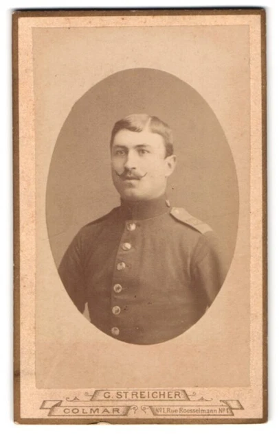 PHOTO G. STREICHER, Colmar, Rue Roesselmann 6, Portrait de Soldat en ...