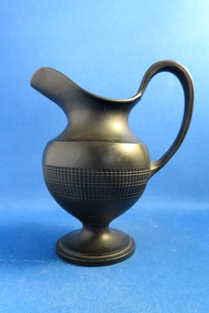 ANTIQUE 19THC POLISHED Black Basalt Engine Turned Creamer C1800 Birch ...