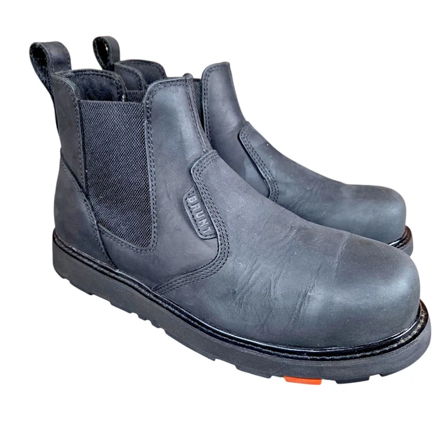 BRUNT OHMAN 6 Comp Toe Chelsea Work Boots Black Water Resistant Mens ...