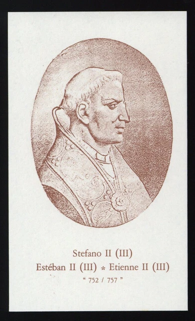 SANTINO-HOLY CARD STEFANO II PAPA EUR 2,50 - PicClick FR