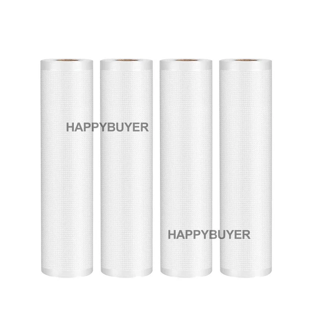 4X VACUUM FOOD Sealer Roll Bags 6m x 28cm Saver Seal Storage Heat ...