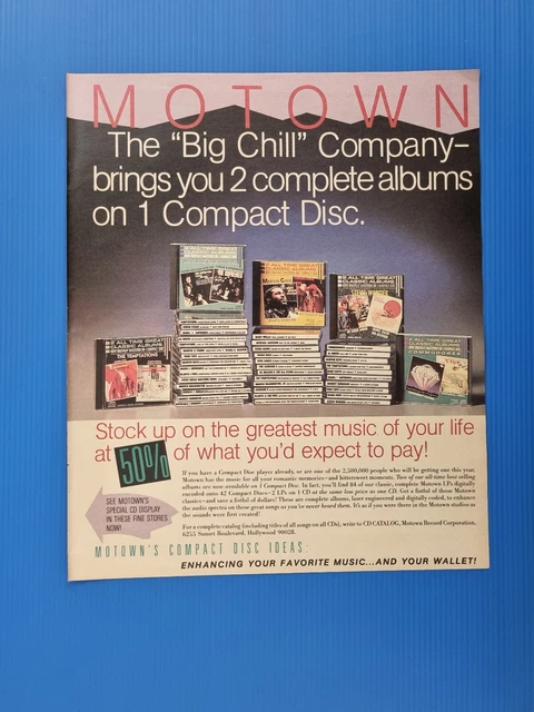 MOTOWN COMPACT DISC Advertising Vintage Magazine Advert Advertising ...