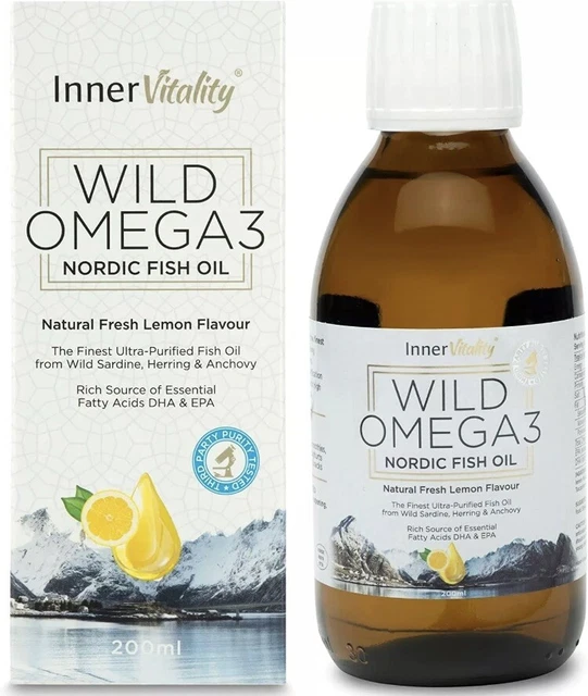 INNER VITALITY OMEGA 3 Fish Oil Liquid 200ml - Natural Fresh Lemon ...