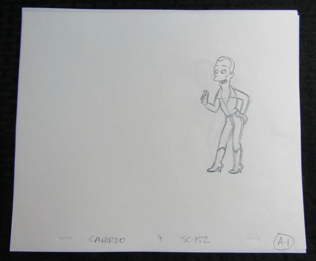 THE SIMPSONS ANIMATION Dessin Animé 31.8x26.7cm Suspendu Duff Signe ...