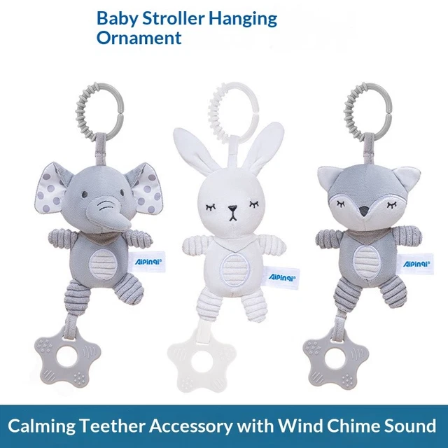 KIDS NEWBORN BABY Rattles Plush Stroller Cartoon Animal Hanging Toys ...