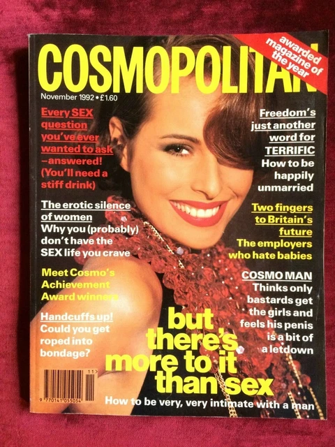 COSMOPOLITAN NOVEMBER 1992 Nathalie Bloom cover Clive Anderson Tatjana ...