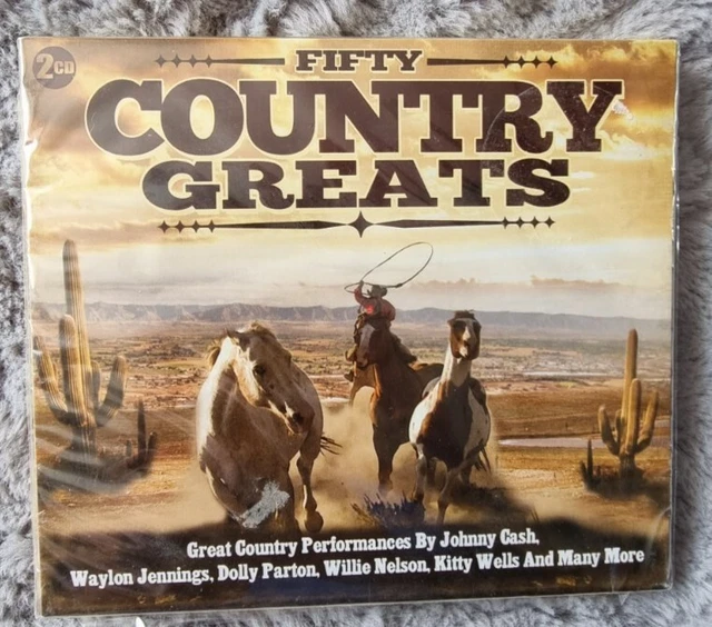 FIFTY COUNTRY GREATS **NEW & SEALED x2 CD ALBUM** Johnny Cash Patsy ...