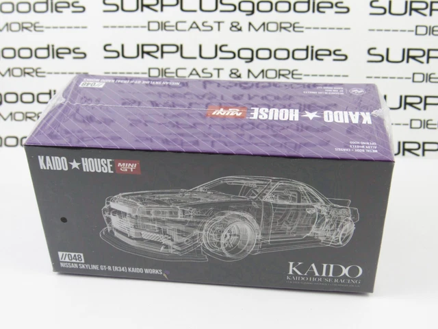 2023 MINI-GT KAIDO House Purple NISSAN SKYLINE GT-R GTR (R34) V1 SEALED ...