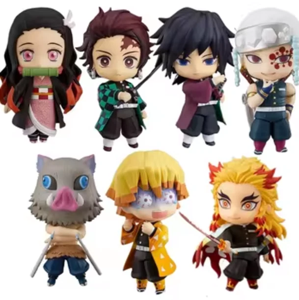 CHIBI DEMON SLAYER figures with different poses and expressions. £19.99 ...