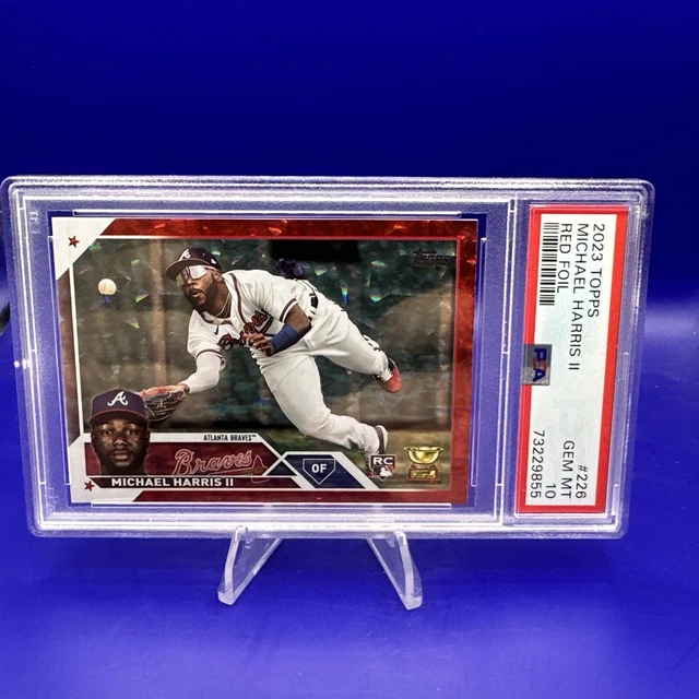 FEUILLE ROUGE 2023 Topps Series /199 Michael Harris II RC 226 PSA 10 ...
