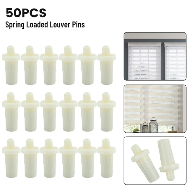 50 PACK SPRING Loaded Replacement Pins For Plantation Shutter Louver ...