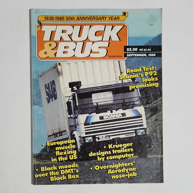 TRUCK & BUS TRANSPORTATION Vintage Australian Magazine Sept. 1986 Vol ...