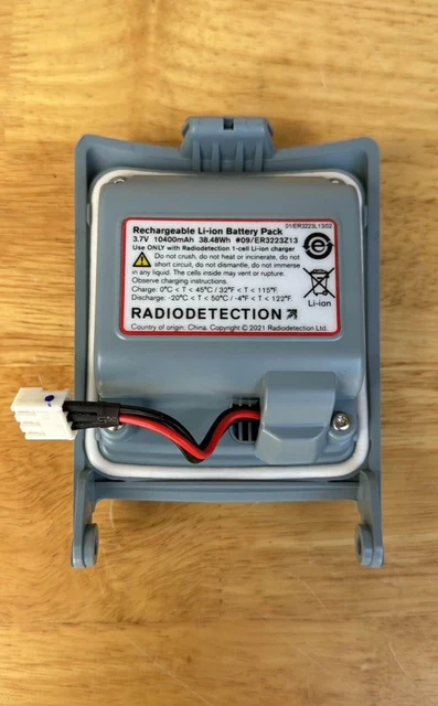 RADIODETECTION RECHARGEABLE LI-ION Battery Pack for RD Receiver wand ...