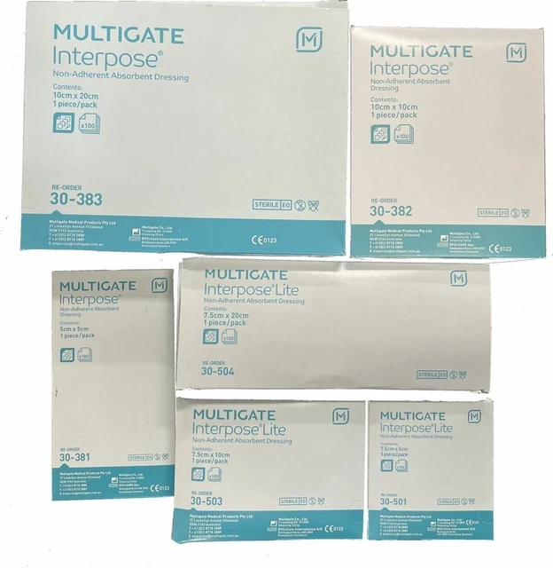 MULTIGATE INTERPOSE (LITE) Dressing Non Adhesive Sterile $25.90 ...