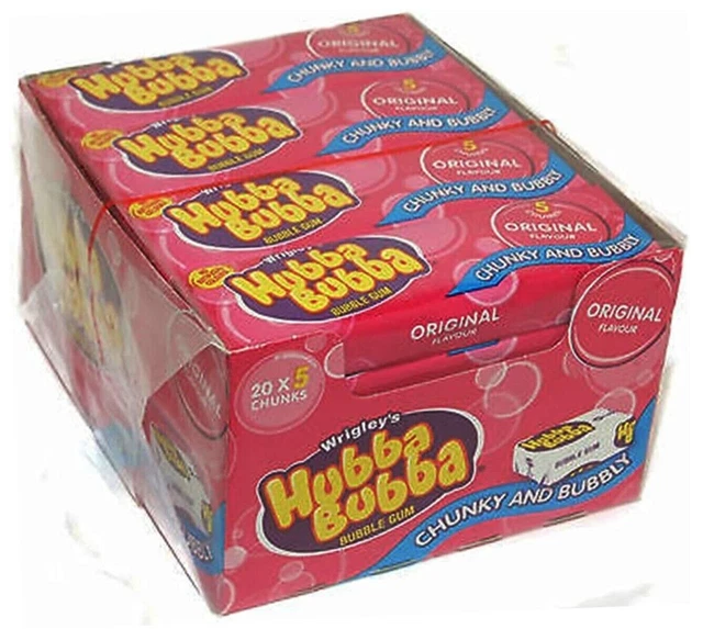 20X WRIGLEY'S HUBBA Bubba Original Flavor Chunkier & Bubblier Bubble ...