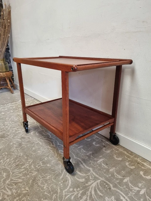 VINTAGE STAPLES DRINKS trolley Teak Mid century Removeable trays Retro ...