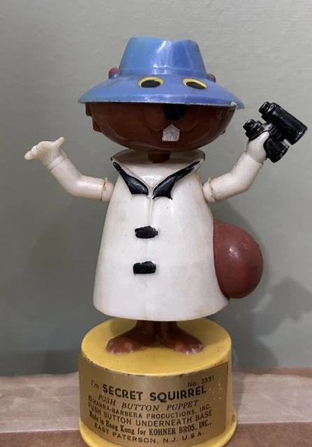 SECRET SQUIRREL 1960S Push Puppet Toy Hanna-Barbera Kohner Bros £24.32 ...