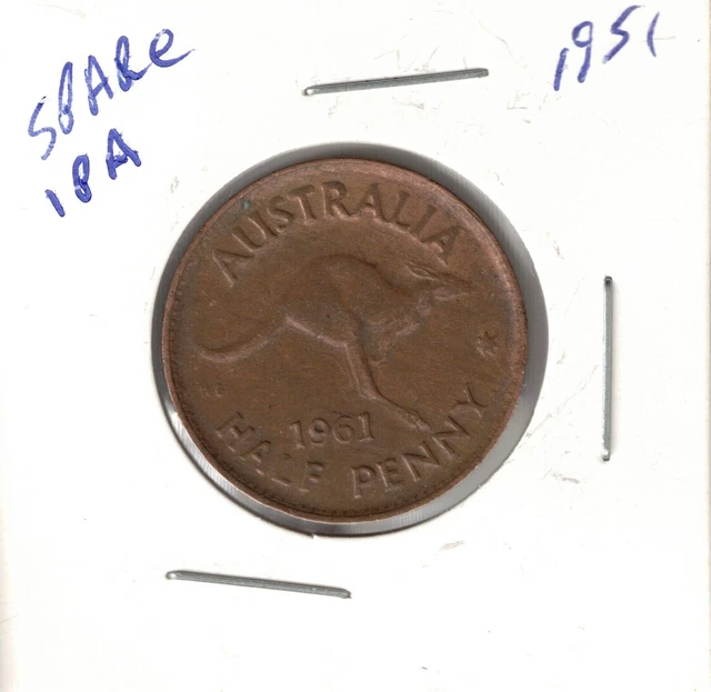 1961 AUSTRALIAN HALF Penny $3.00 - PicClick AU