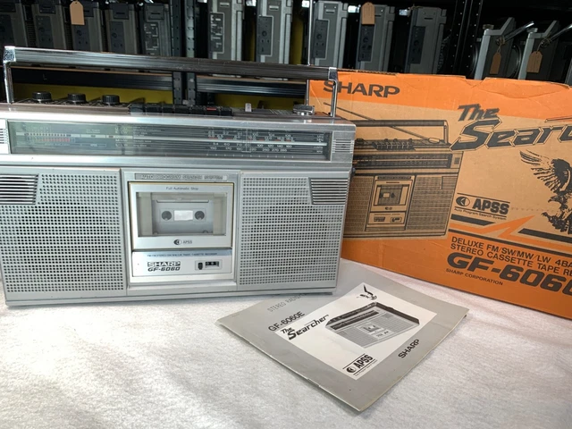SHARP GF-6060 RADIO Cassette Recorder. New Belts. Working. Vintage ...
