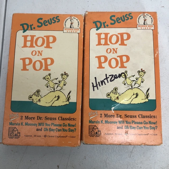 DR. SEUSS HOP On Pop + Mooney Will You Please & Oh Say Can You Say VHS ...