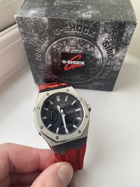 CASIO CASIOAK G-SHOCK GA-2100 Red custom Offshore mod £145.00 - PicClick UK