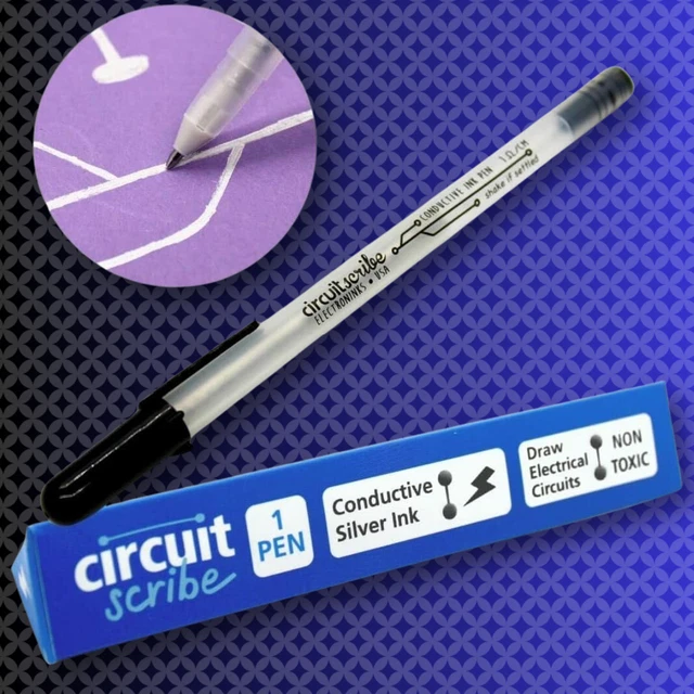 CIRCUIT SCRIBE CONDUCTIVE Ink Pen: Draw Circuits Instantly Silver ...