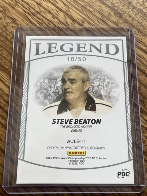 🔥 PANINI PDC World Championship 2026 Legend Steve Beaton AULE-11 Auto ...