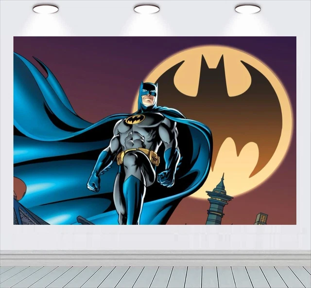 BACKDROP BIRTHDAY BACKGROUND Superhero Batman Baby Shower Banner Party ...