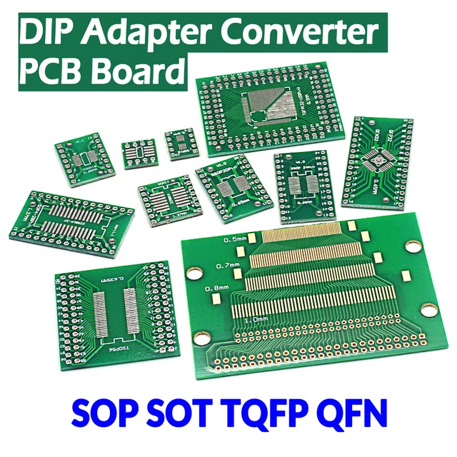 SOP SOT TQFP QFN to DIP Adapter Converter PCB Board Multiple Pitch 0.5-1.27mm £2.15 - PicClick UK