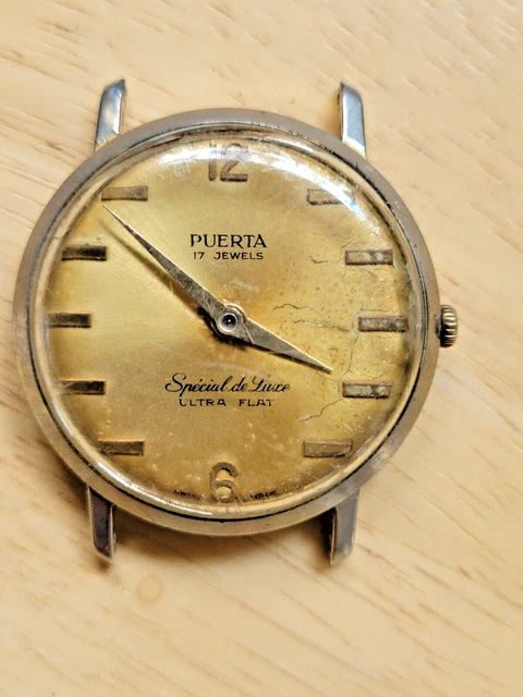 VINTAGE PUERTA 17 Jewels Gents Mechanical Watch £10.00 - PicClick UK