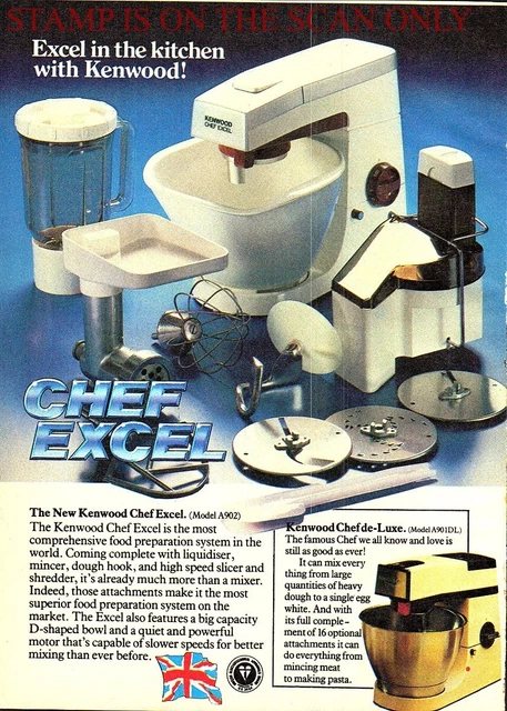 KENWOOD 'CHEF EXCEL' Electric Food Mixer Processor ADVERT 1986 Print Ad ...