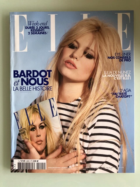 MAGAZINE ELLE N° 4025 du 9 février 2023 - JULIA DE NUNEZ / BRIGITTE BARDOT EUR 14,95 - PicClick FR