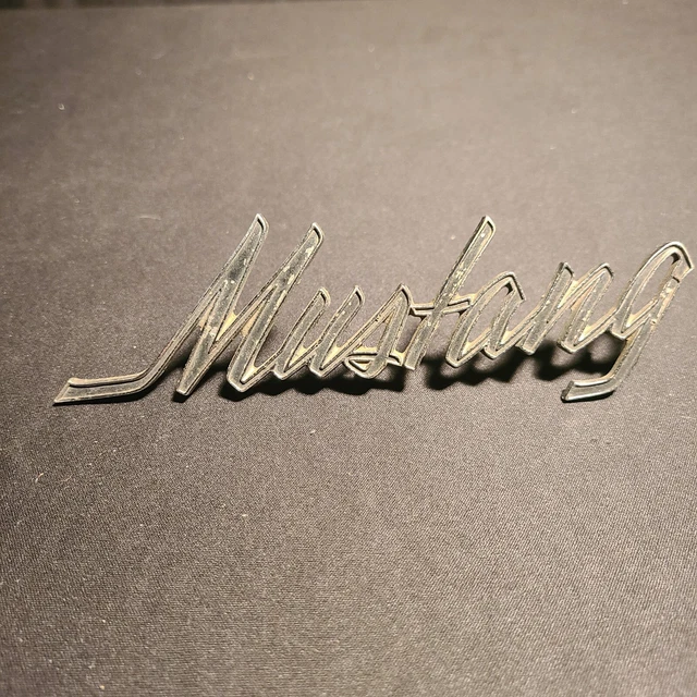 VINTAGE MUSTANG SCRIPT Emblem 1969-1973 Nameplate Badge OEM C9ZB-16098 ...