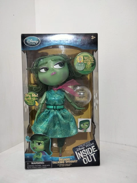 DISNEY STORE INSIDE Out Disgust Deluxe Talking Doll Light Up Memory 9.5 ...