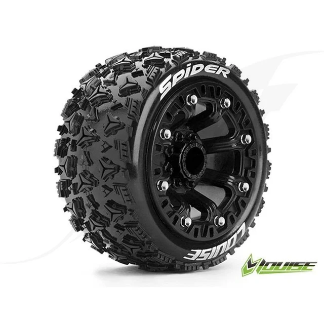 [FR] LOUISE ST-SPIDER 2.2 Soft Tire On Rim Black (2) 1:16 V/H & Buggy 1 ...